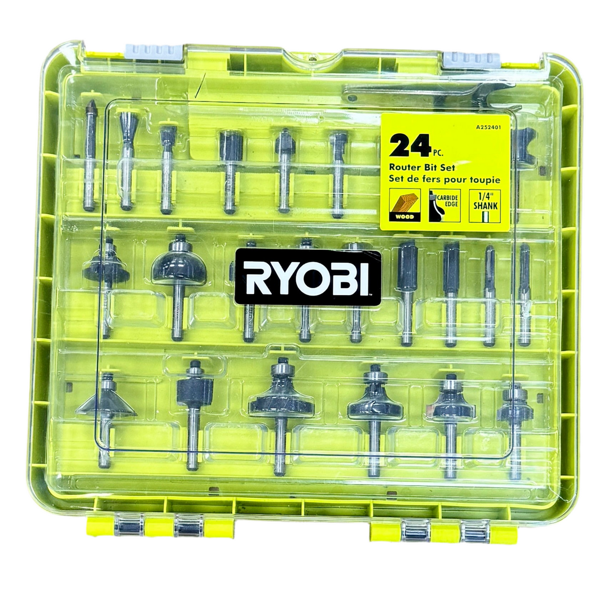 RYOBI 24-Piece Router Bit Set w/ Hard Case (A252401)