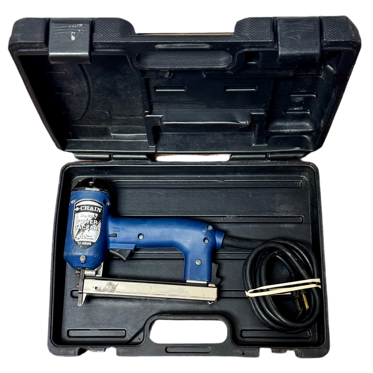 CRAIN No. 625 POWER TACKER 11-Amp Corded Carpet Tacker w/ Hard Case