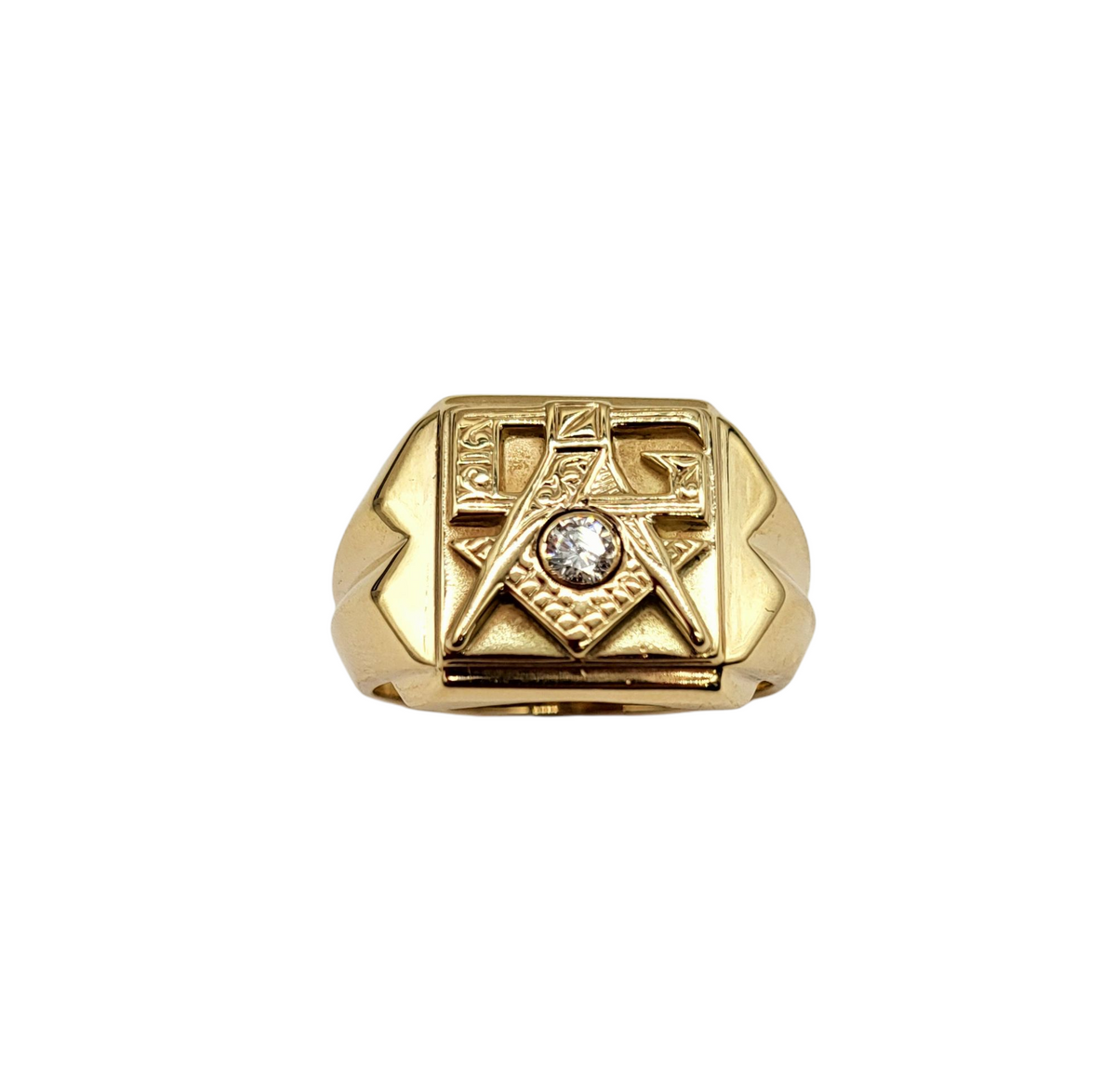 Diamond Masonic Ring