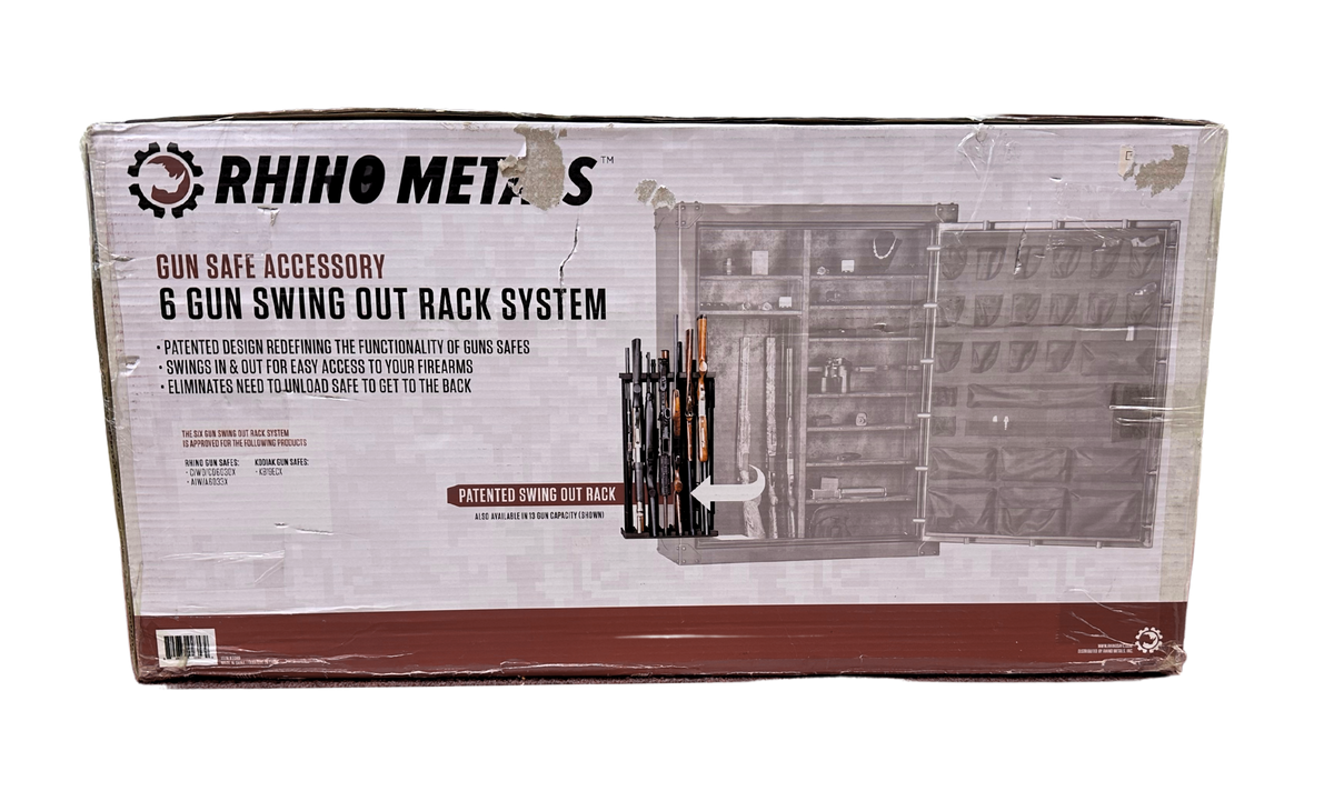 Rhino Metals 6-Slot Swing Out Rack System – Safe Accessory